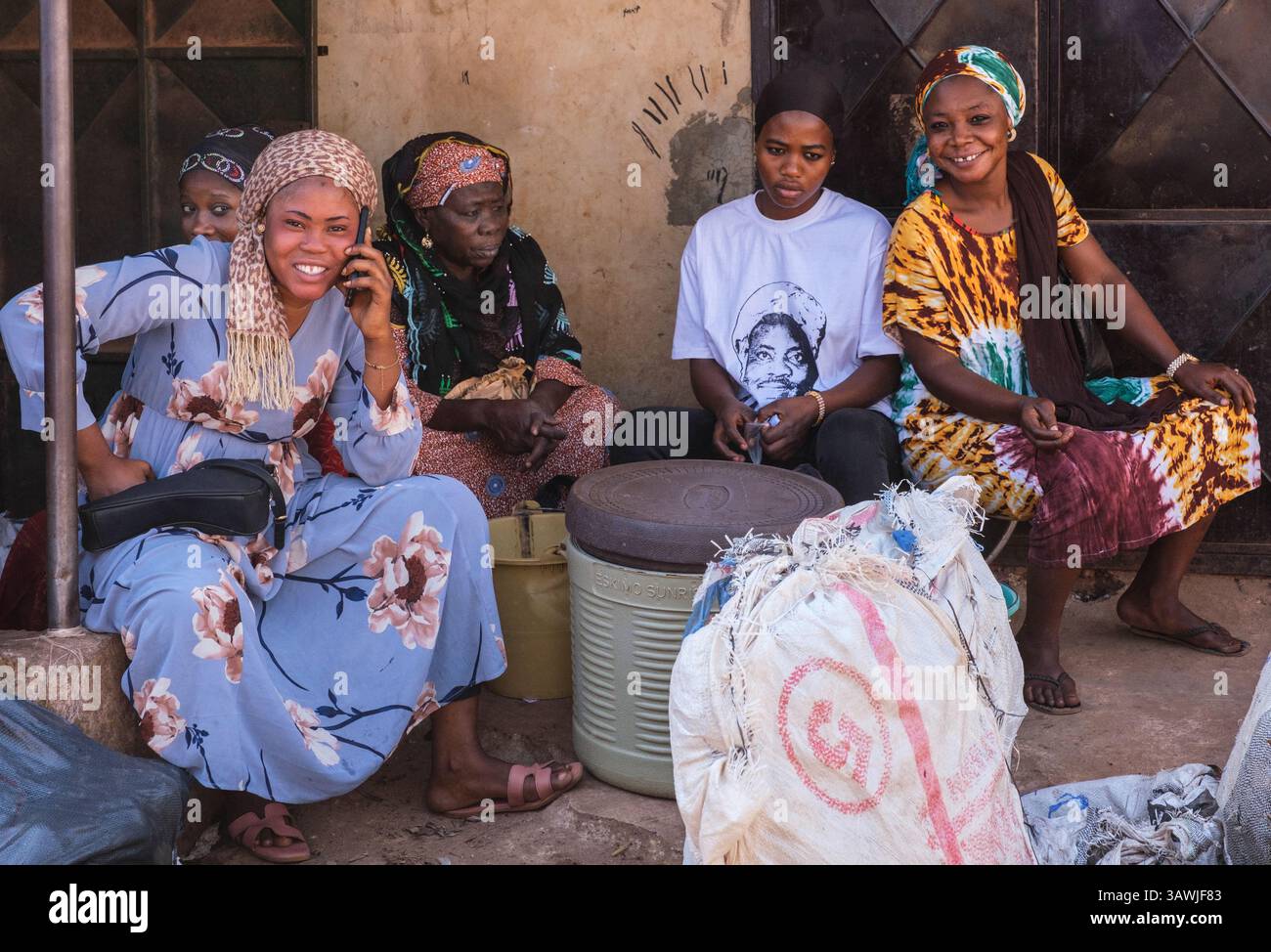 Ghana, Tamale. Group of Women Friends Stock Photo - Alamy