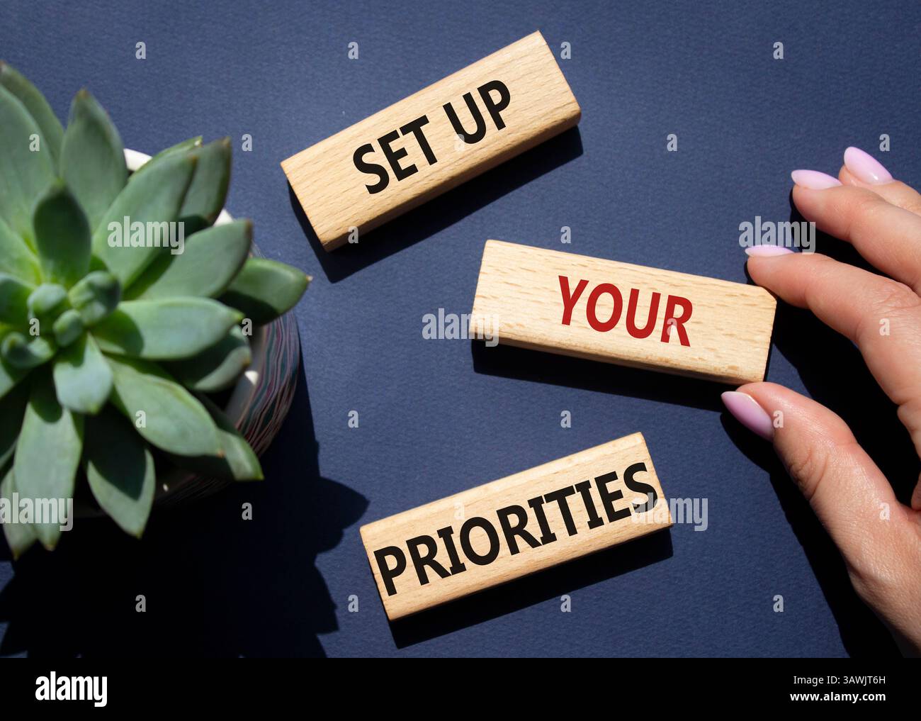 Set up your Priorities symbol. Concept words Set up your Priorities on ...