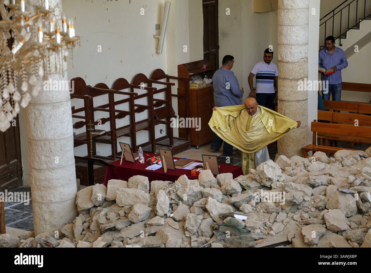 Derdghaya, Derdghaya, Lebanon. 20th Apr, 2025. Priest Maurice al-Khoury ...