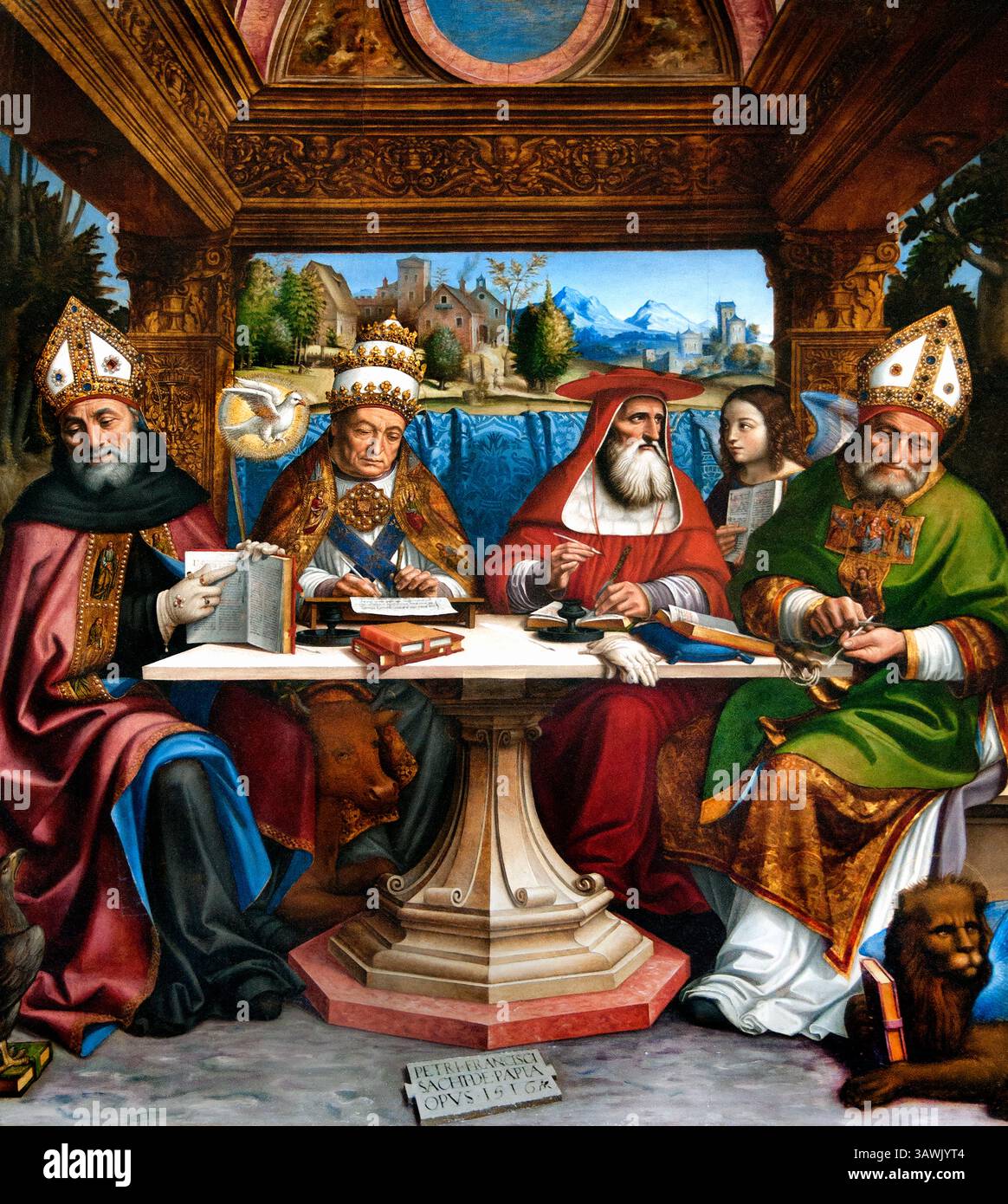 Four doctors of the Church - Four Evangelists by Pier-Francesco Sacchi ...