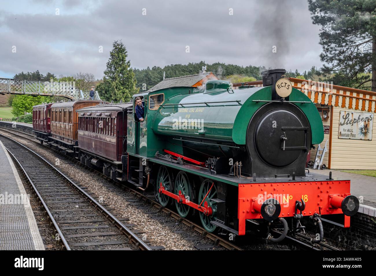 National coal board steam engine Stock Photo - Alamy
