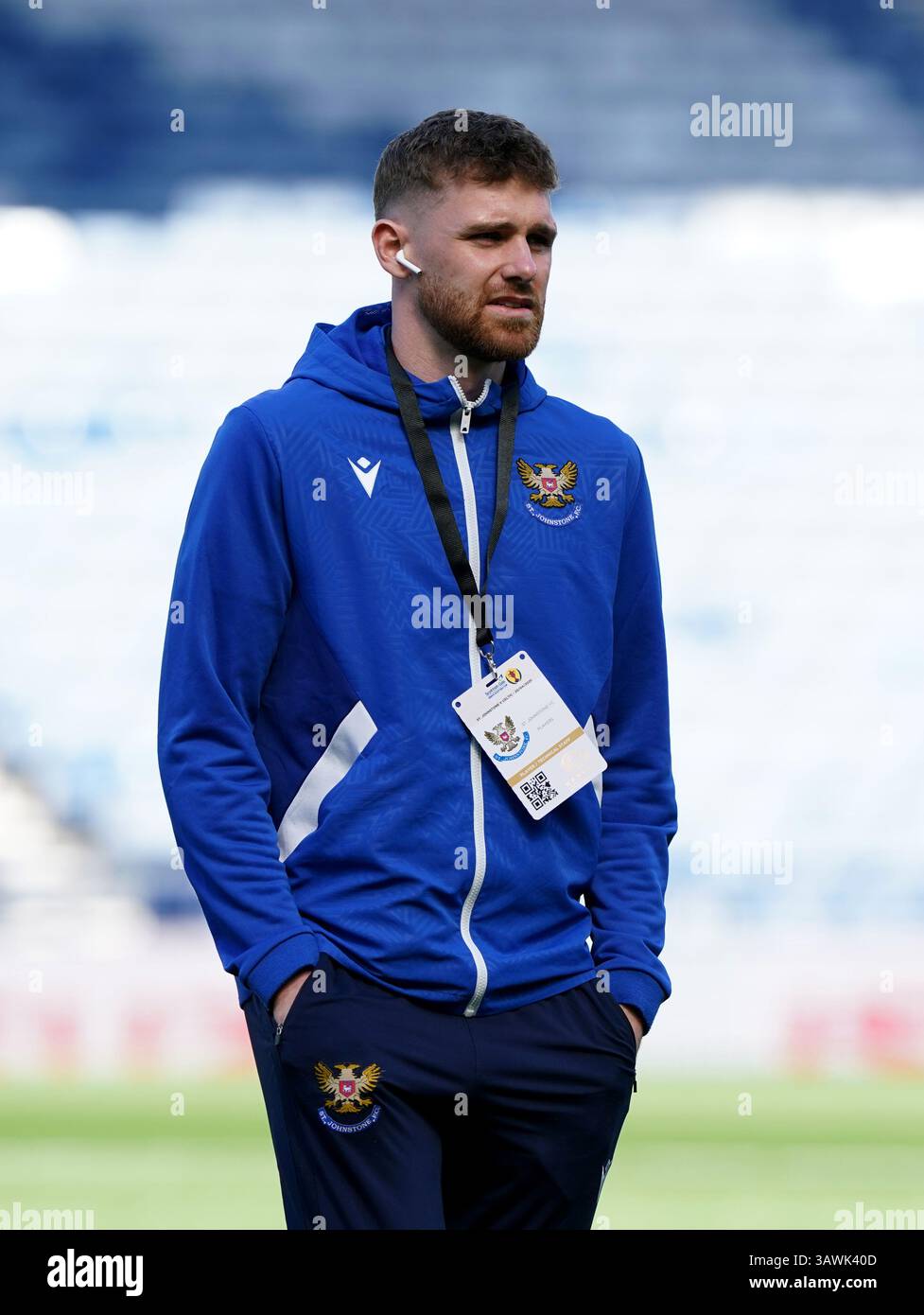St Johnstone goalkeeper Andy Fisher on the pitch ahead of the Scottish ...