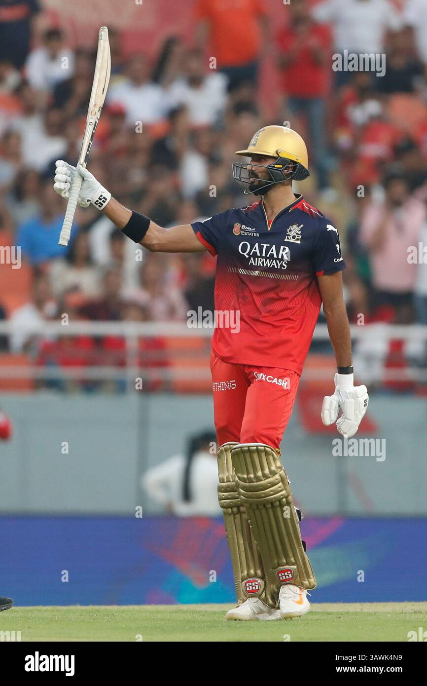 Royal Challengers Bengaluru's Devdutt Padikkal celebrates his fifty ...