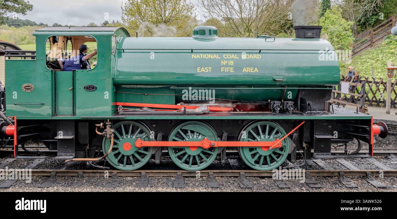 National coal board steam engine Stock Photo - Alamy