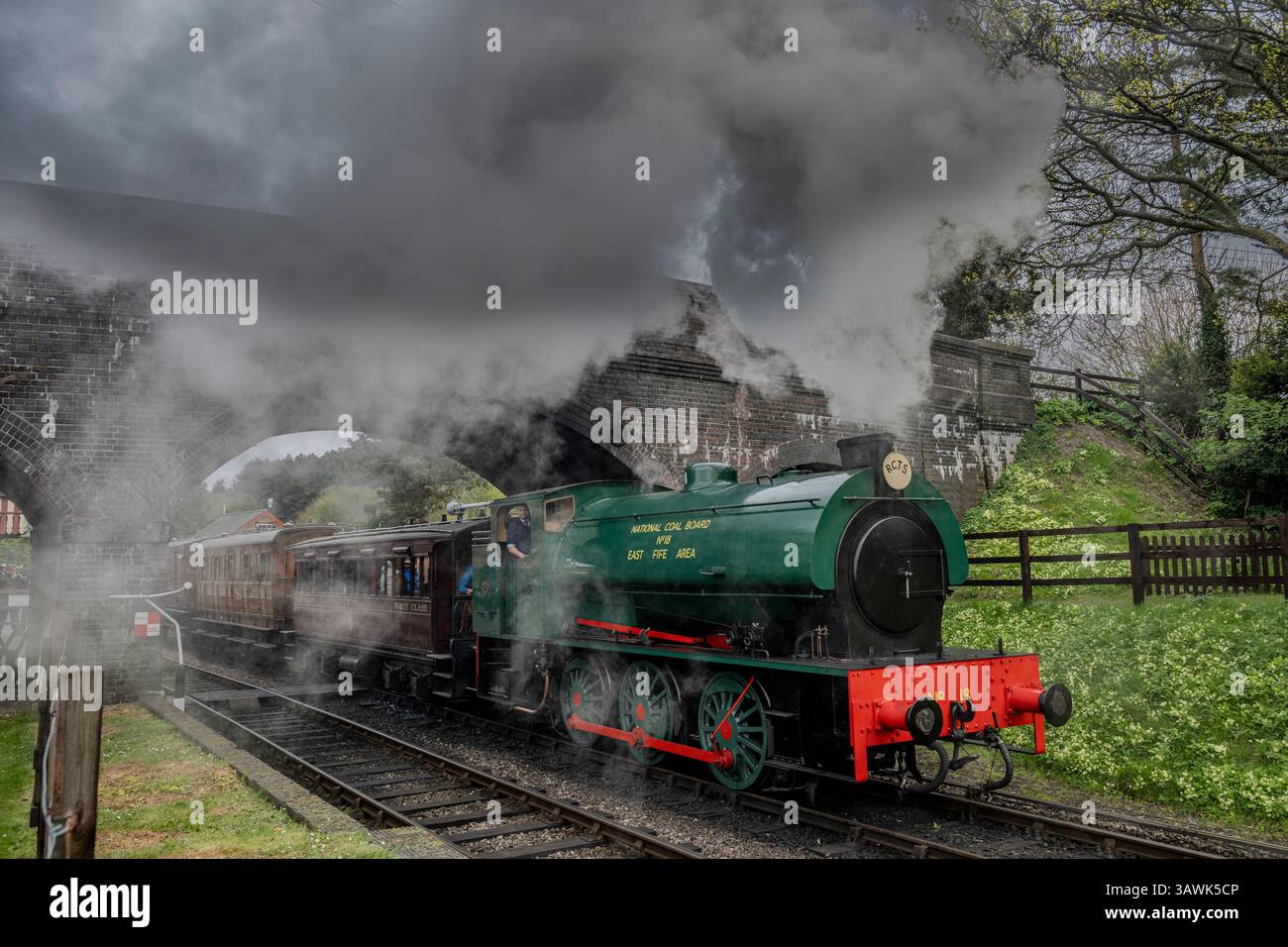 National coal board steam engine Stock Photo - Alamy