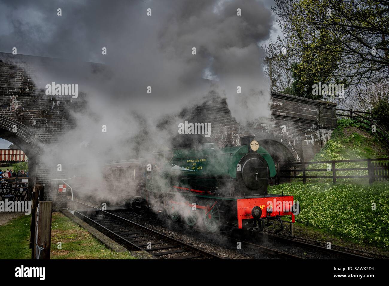 National coal board steam engine Stock Photo - Alamy