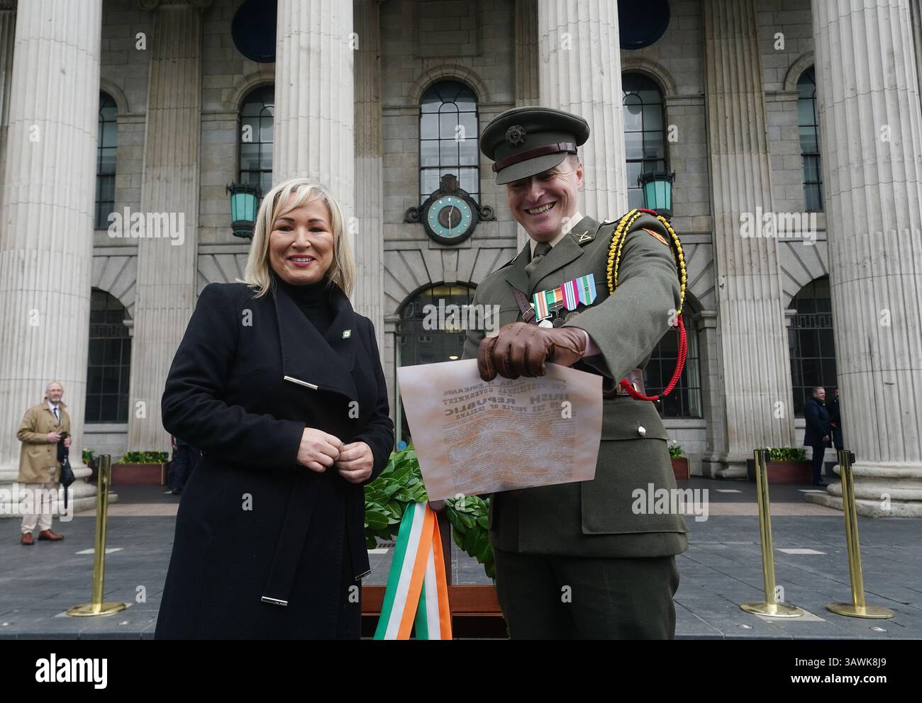 First Minister of Northern Ireland Michelle O'Neill with Captain Connor ...