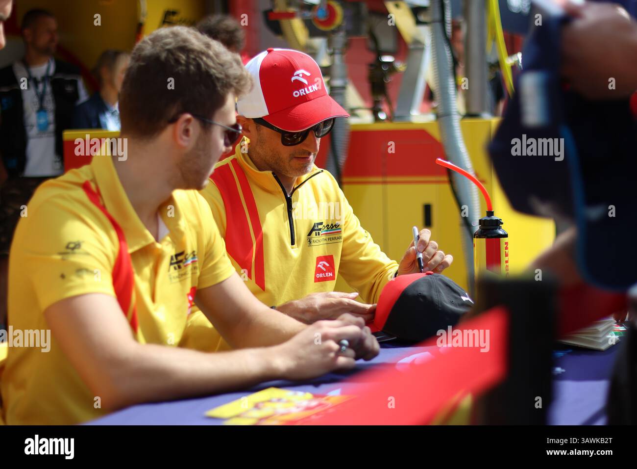 AF CORSE driver Robert KUBICA (POL) interact with fans during the autograph session ahead of the ...
