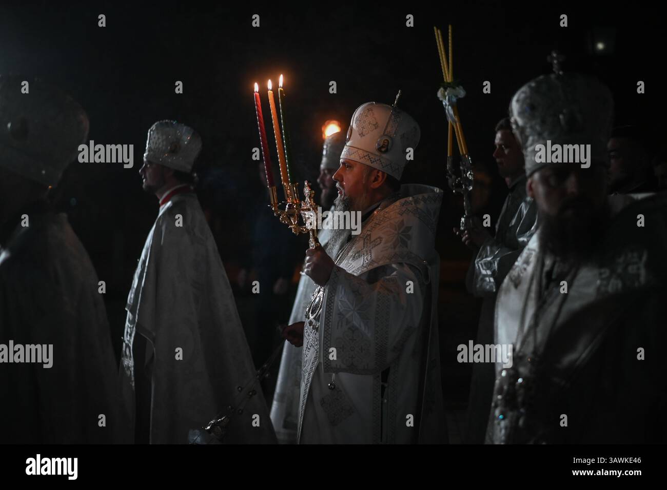 Kyiv, Ukraine. 20th Apr, 2025. Epiphanius I, Metropolitan of Kyiv and ...