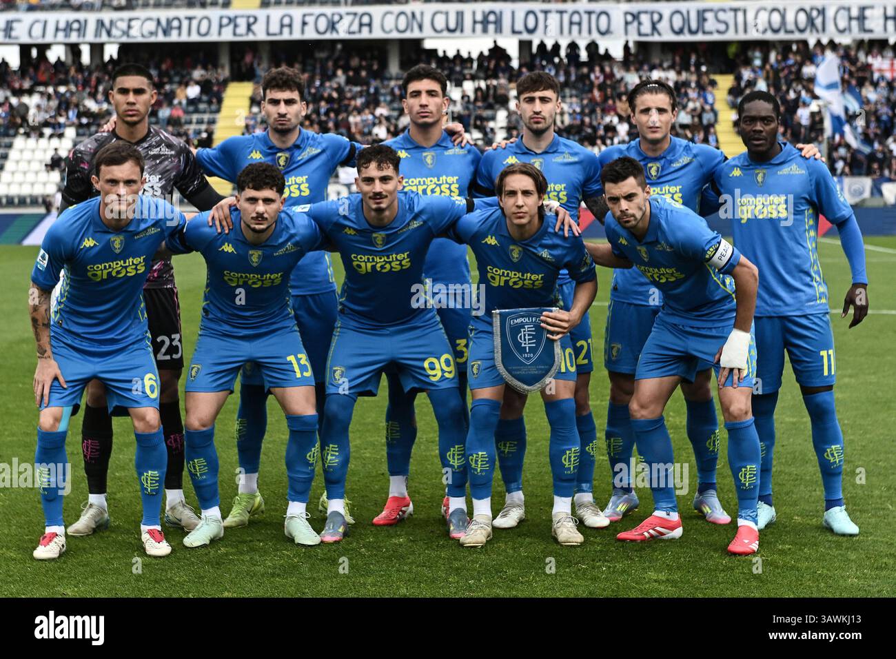 Empoli, Italia. 20th Apr, 2025. Empoli's team during the Serie A soccer ...