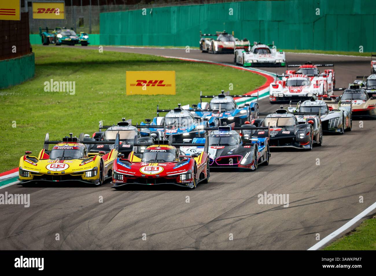 Imola, Italie. 20th Apr, 2025. start of the race, depart, during the 6 ...