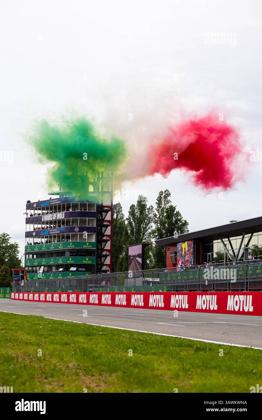 Tower illustration in the grid during the 6 Hours of Imola 2025, 2nd ...