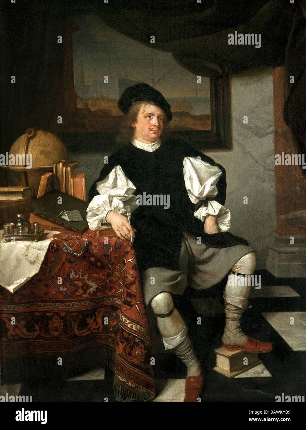 Scientist (or dealer) In his office by Eglon van der Neer 1634 to 1703 ...