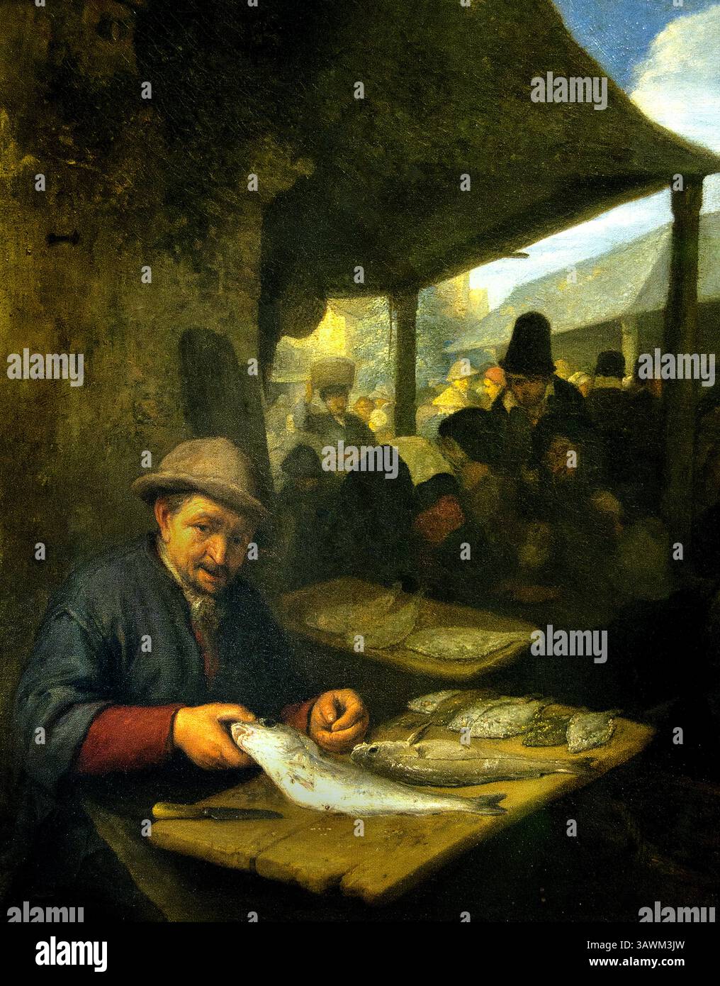 Le Marché aux poissons - The Fish Market 1659 by Adriaen van OSTADE ...