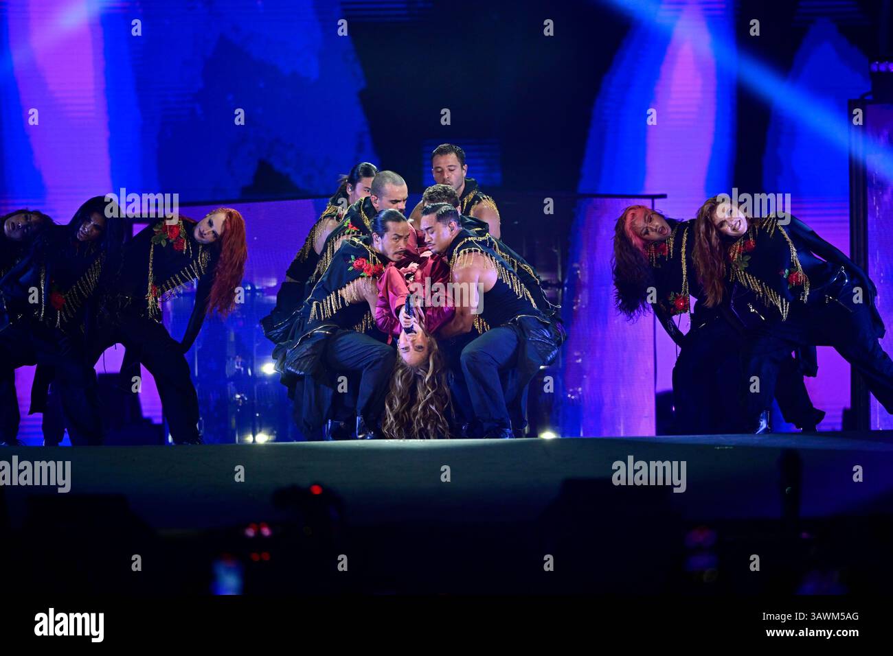 Jeddah, Saudia Arabia. 19th Apr, 2025. Perform during a live concert at ...