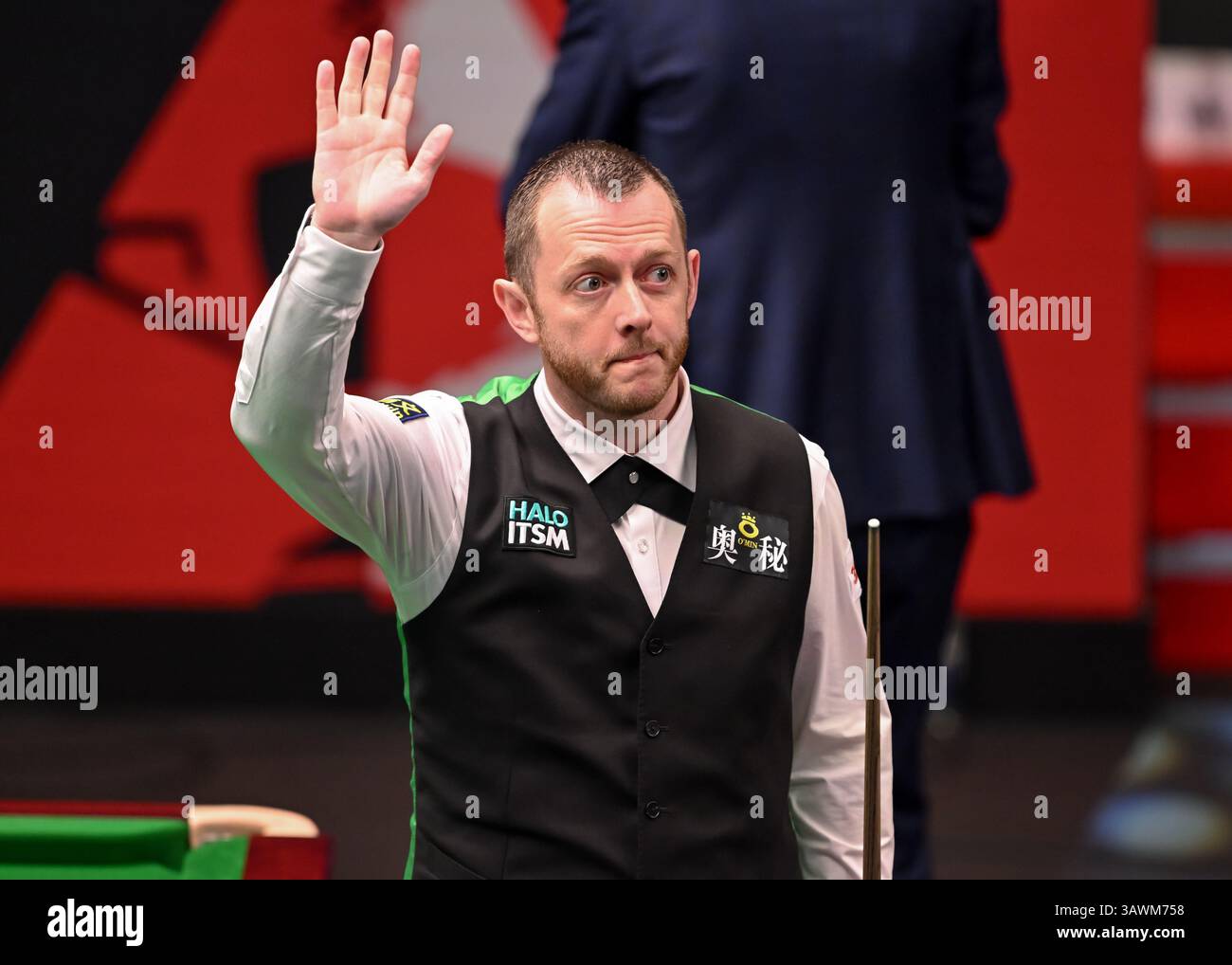 Sheffield, England, 20th April 2025. Mark Allen walks out ahead of his ...