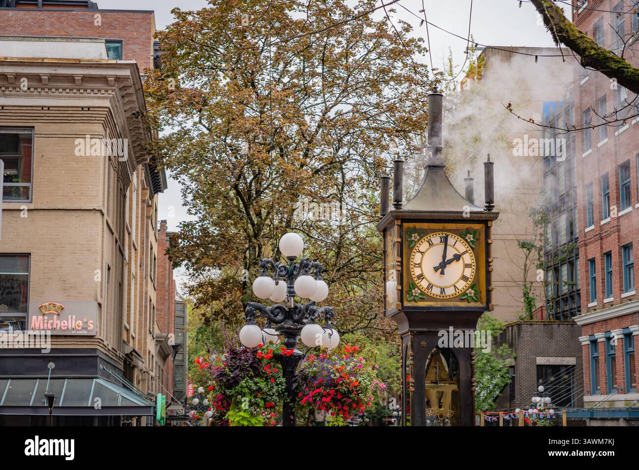 Iconic clock in Gastown neighborhood of Vancouver, BC, Canada Stock ...