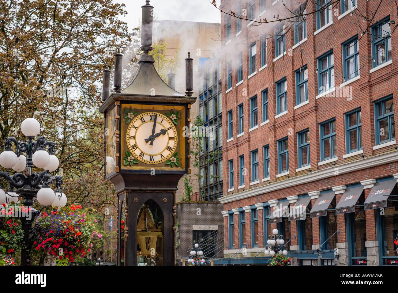 Iconic clock in Gastown neighborhood of Vancouver, BC, Canada Stock ...