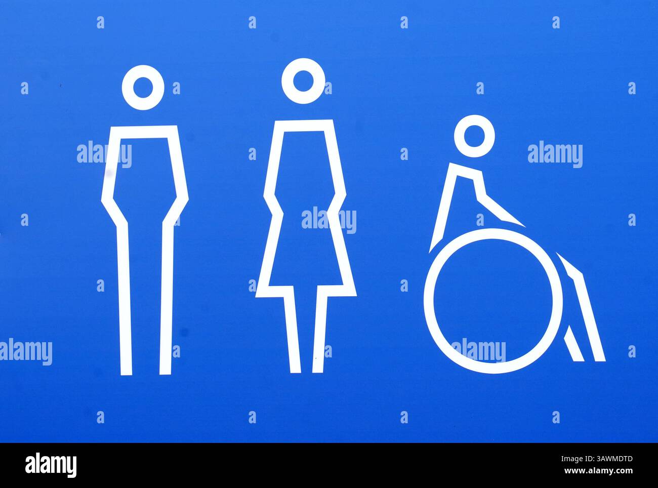 Toilet symbols sign during the Premier League match at the King Power ...