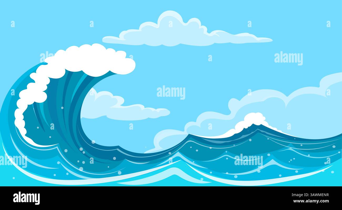 Cartoon ocean wave Stock Vector Image & Art - Alamy