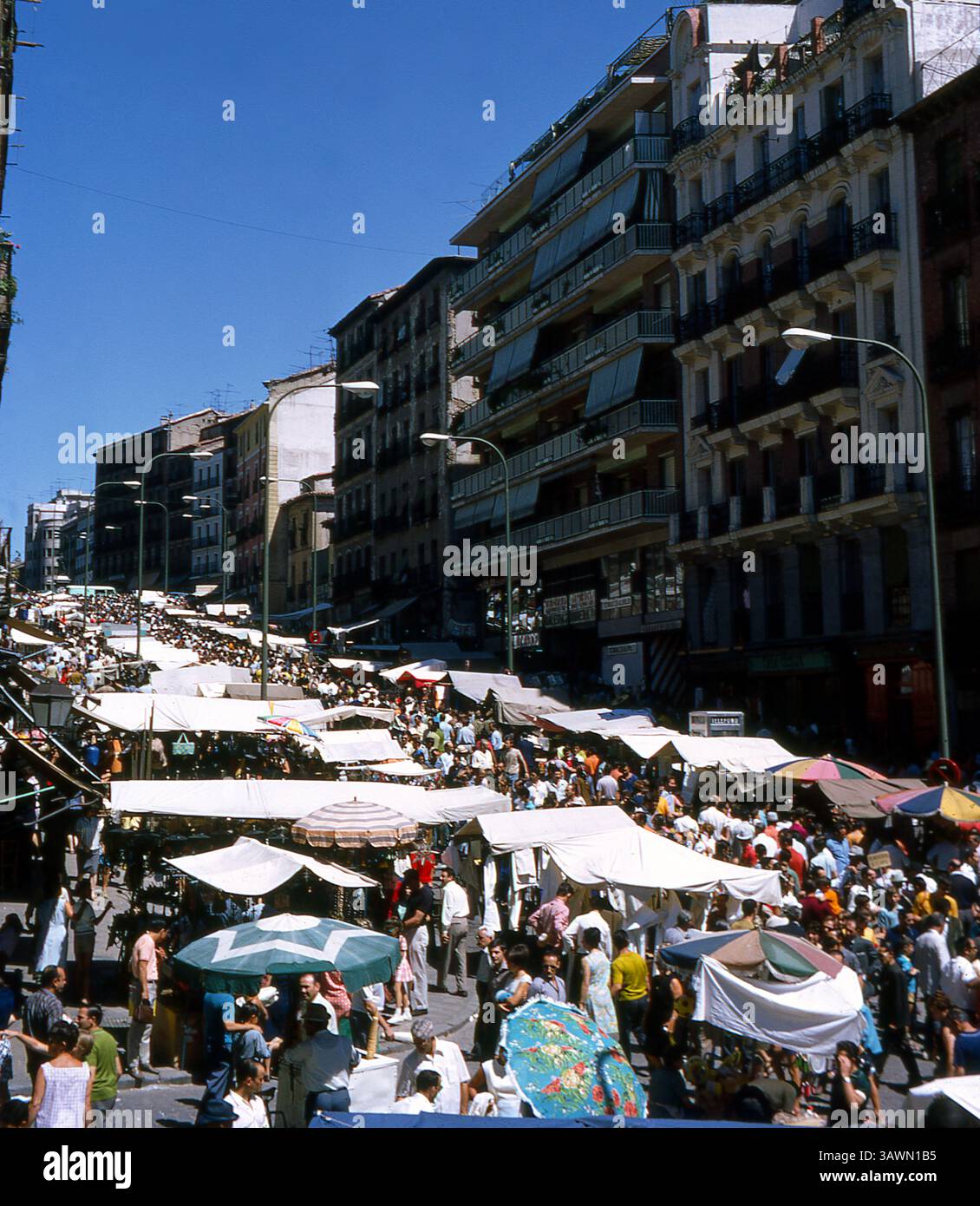 El Rastro, open-air secondhand market, Madrid, Spain, 1969 Stock Photo ...