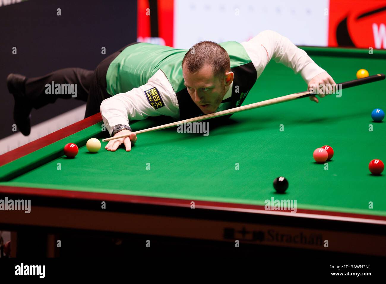 Mark Allen during his match against Fan Zhengyi (not pictured) during ...