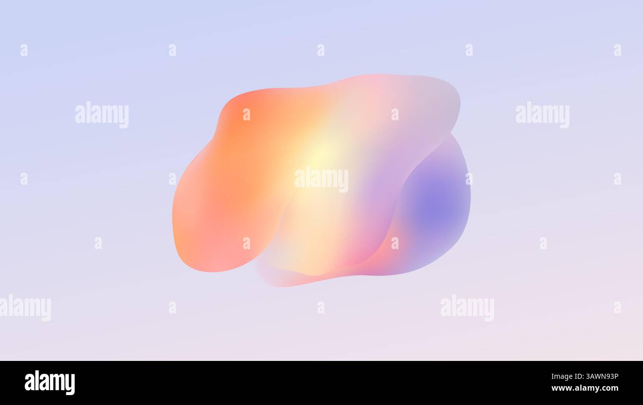 holographic soft blur shape on pastel gradient Stock Vector Image & Art ...