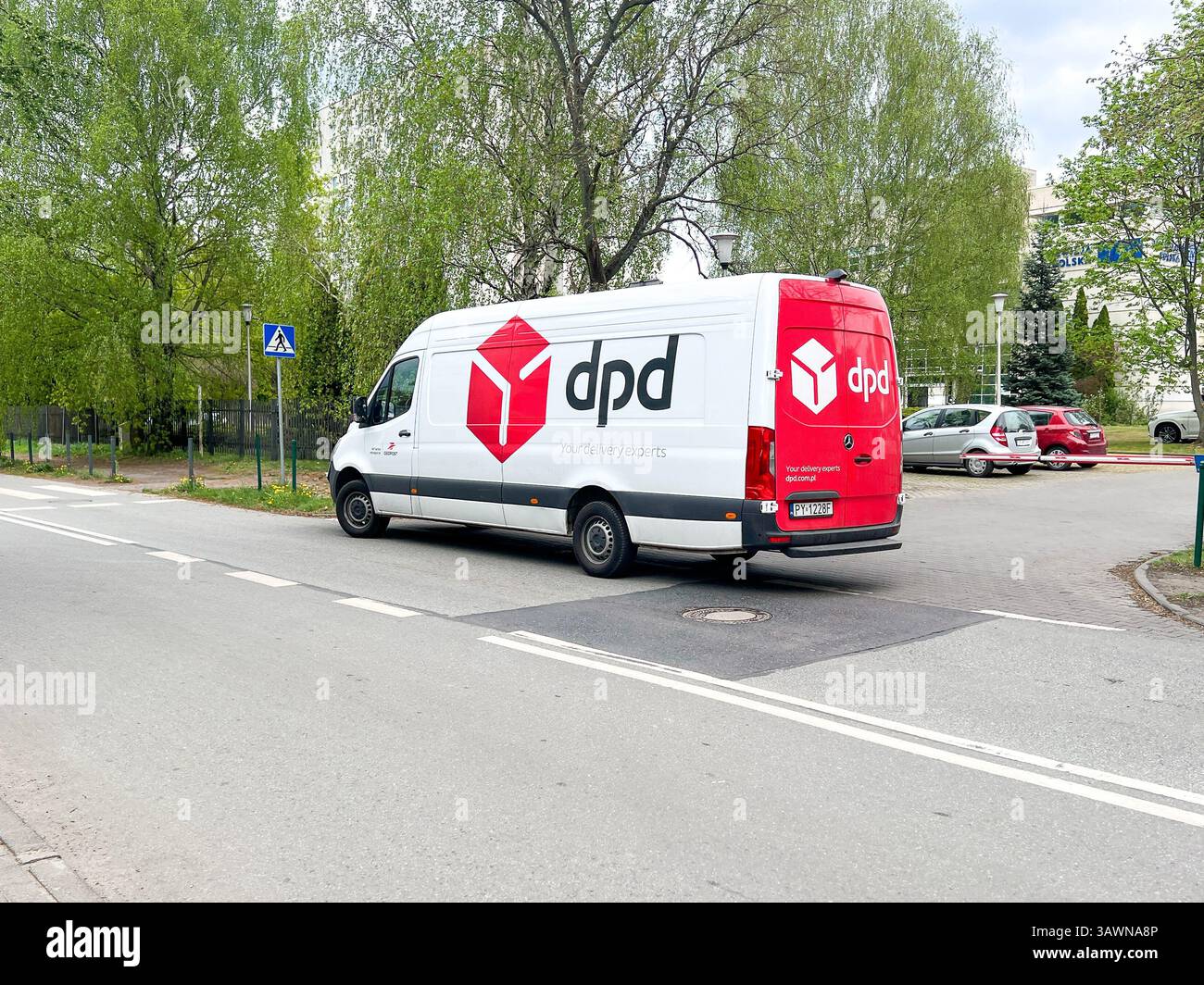 Poznan, Poland - April 18, 2025: A branded DPD delivery van with red ...