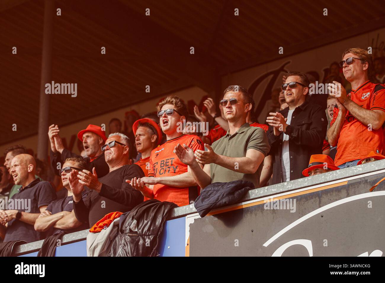 VOLENDAM - Volendam fans during the Dutch First Division match between ...