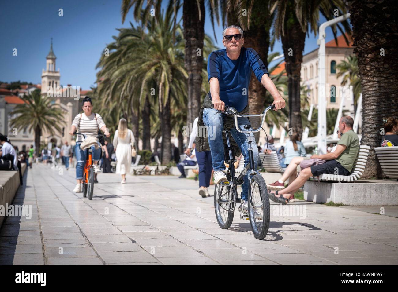 Croatia, Split, 200425. The people of Split and their guests enjoy the ...
