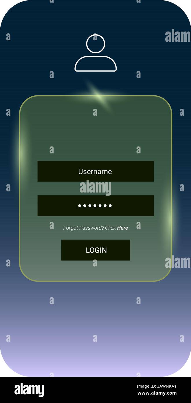 A Sleek And Modern Mobile Application Login Screen Featuring A Minimalistic User Interface