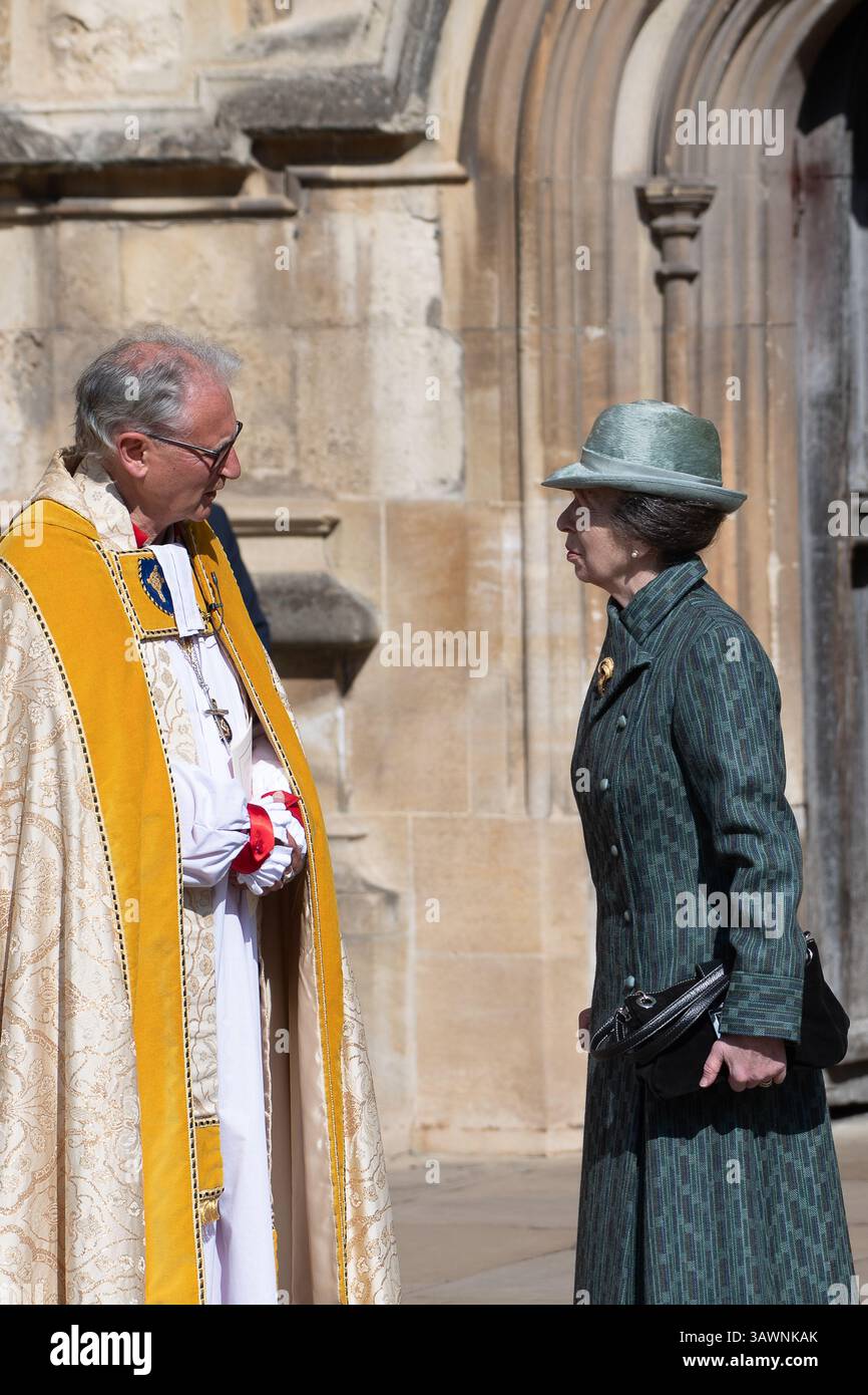 Windsor, Berkshire, UK. 20th April, 2025. Princess Anne, The Prince ...