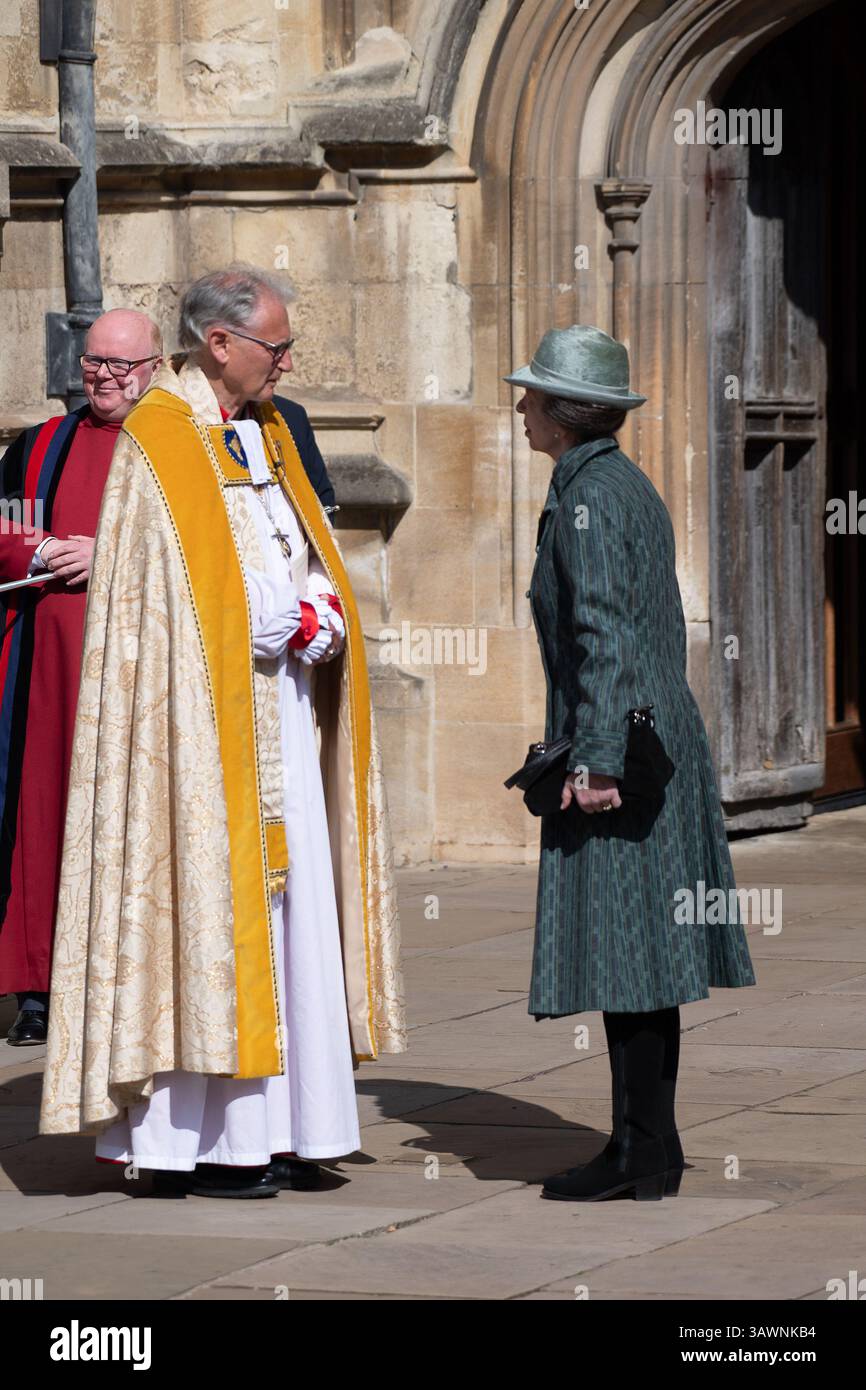 Windsor, Berkshire, UK. 20th April, 2025. Princess Anne, The Prince ...
