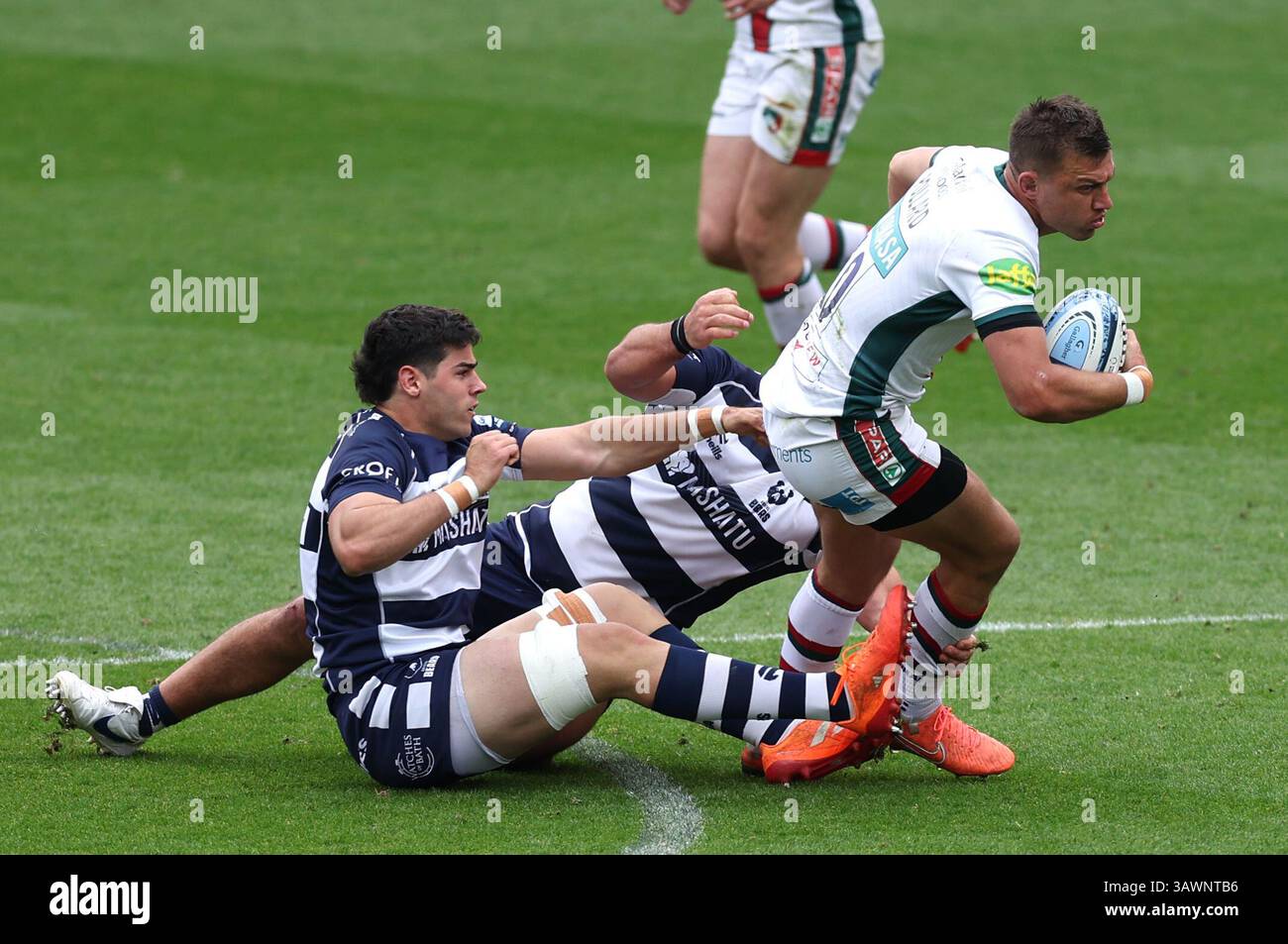 Leicester Tigers' Handre Pollard on the ball during the Gallagher ...