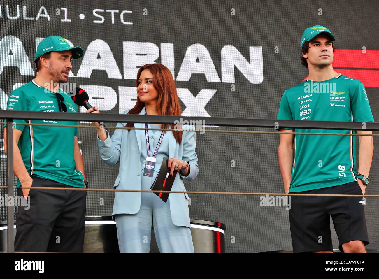 Jeddah, Saudi Arabia. 20th Apr, 2025. (L to R): Fernando Alonso (ESP ...