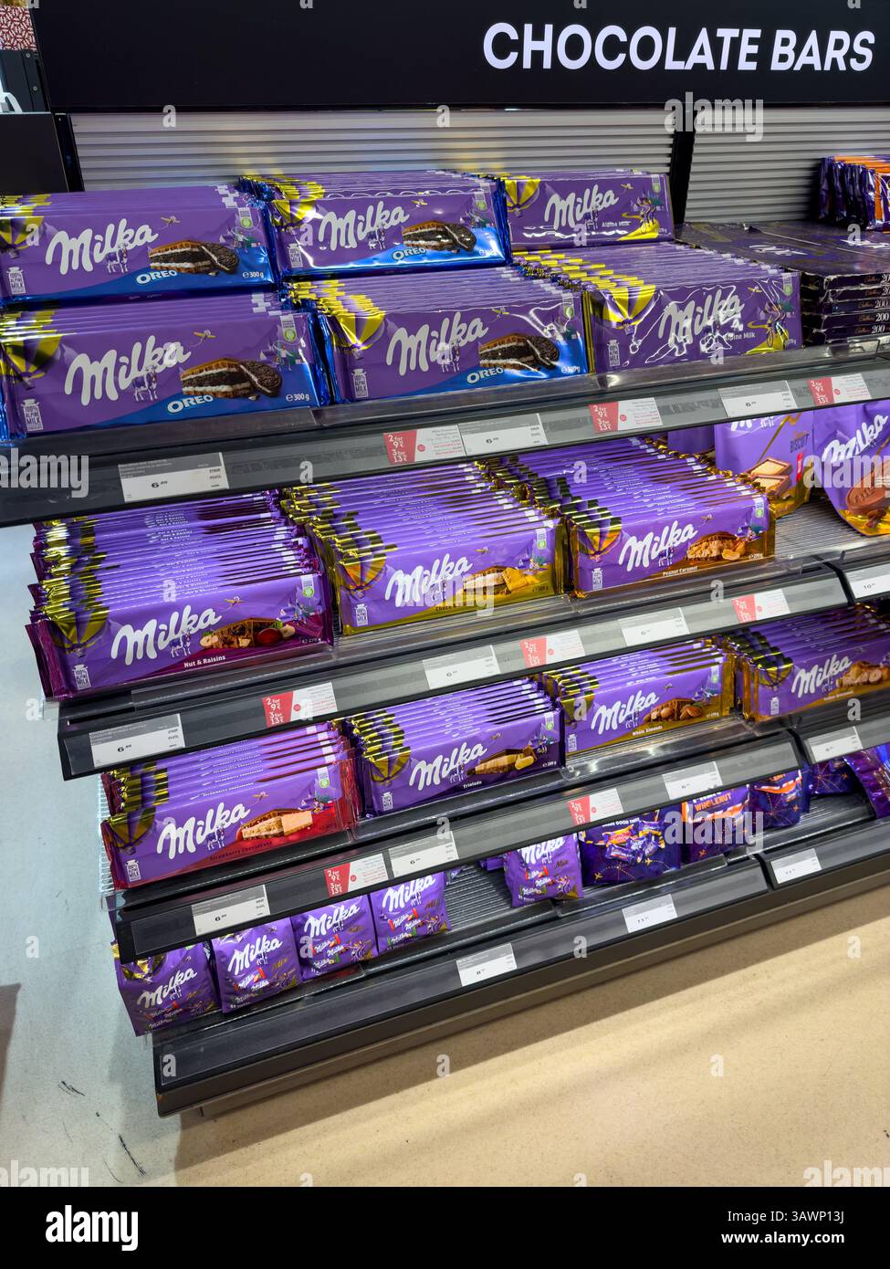 Rodos, Greece - 01.10.2024: Chocolate Aisle Featuring a Variety of ...