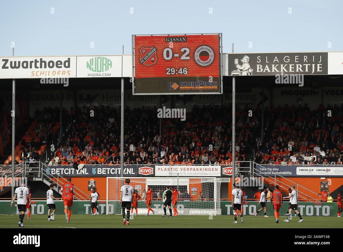VOLENDAM - 0-2 interval during the Dutch First Division match between ...