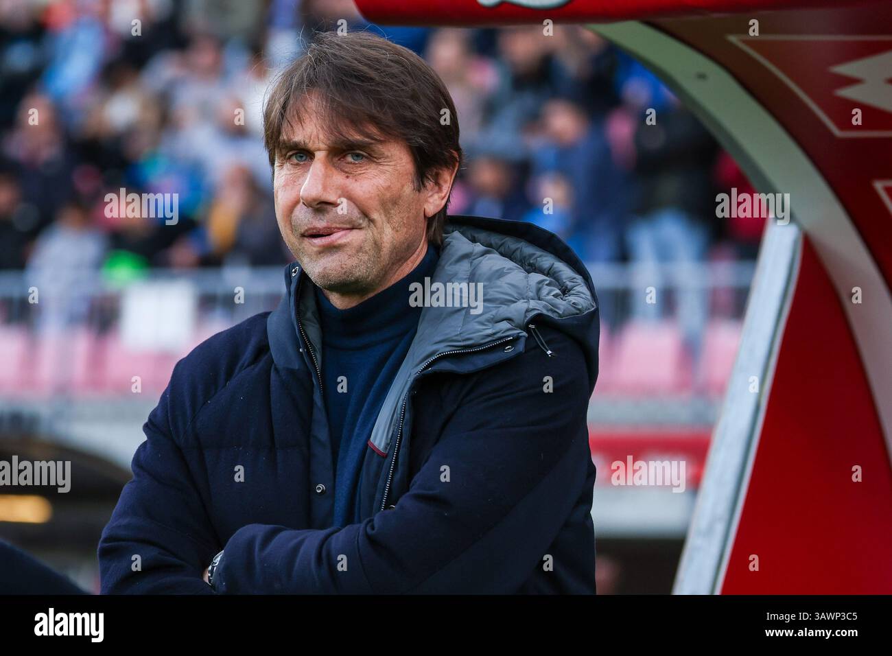 Italien. 19th Apr, 2025. Antonio Conte Head Coach of SSC Napoli looks ...
