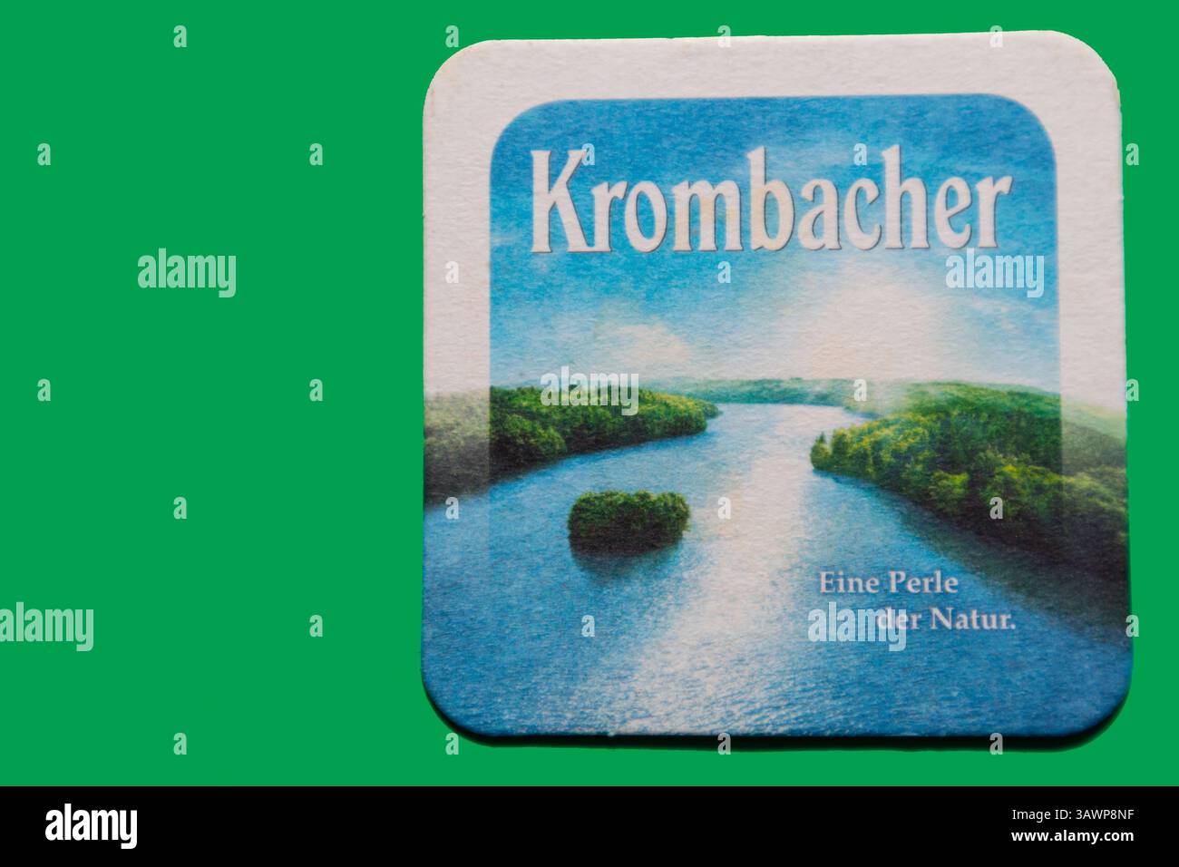 Krombacher beer mat Stock Photo - Alamy