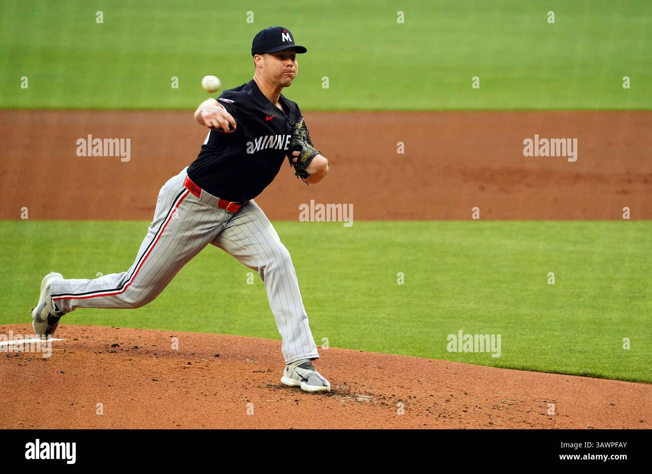 Minnesota Twins pitcher Justin Topa (48) delivers a pitch against the ...