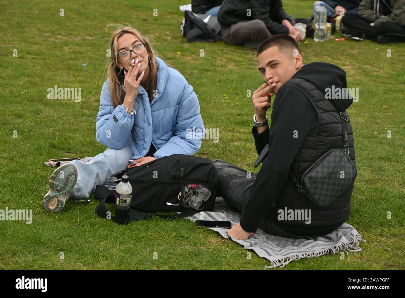 LONDON, ENGLAND - APRIL 19 2025: Thousands of cannabis smokers ...
