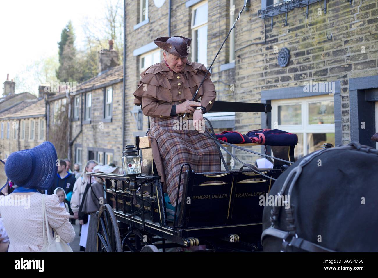 Thornton, West Yorkshire, UK, 20 Apr 2024, the Bronte Birthplace walk ...