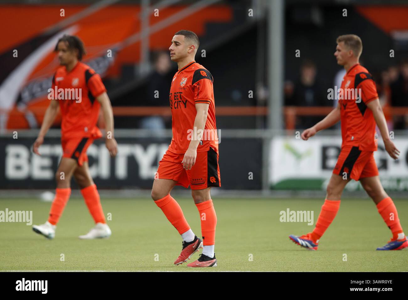 VOLENDAM - (l-r) Bilal Ould-Chikh of FC Volendam, Alex Plat of FC ...