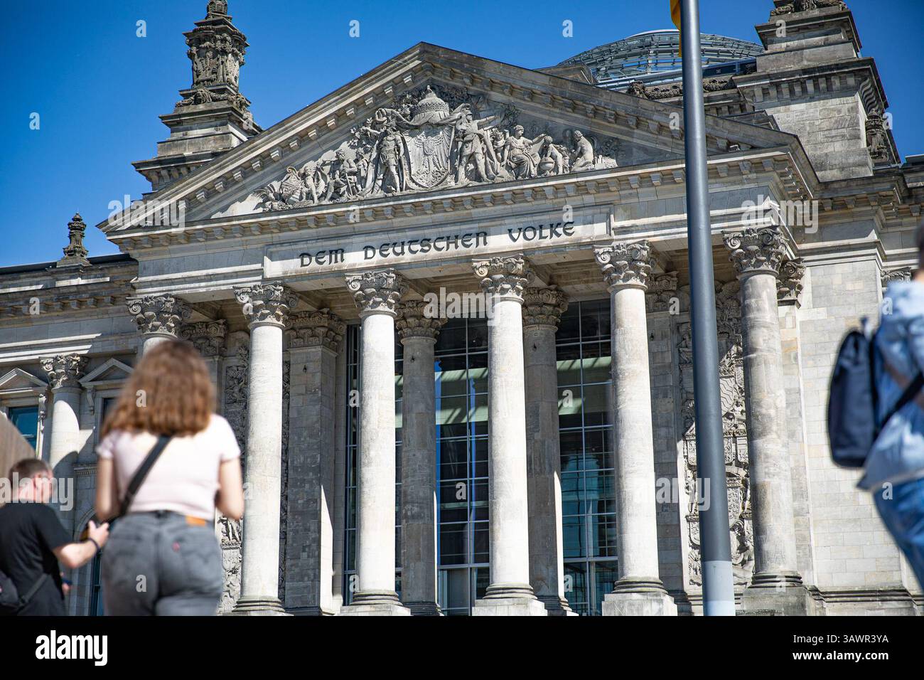 Berlin, Germany. 20th Apr, 2025. The Reichstag building, home to the ...