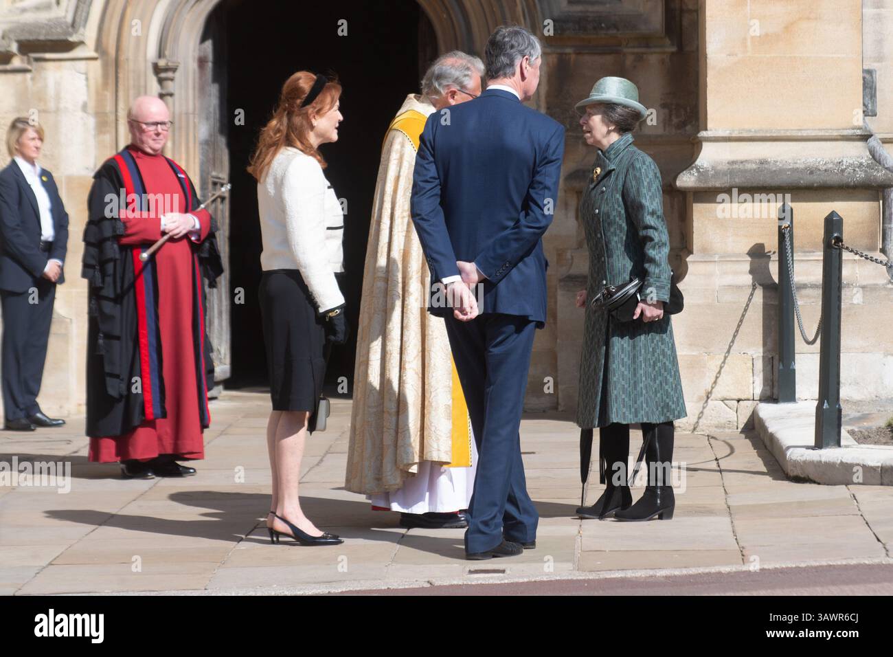 Windsor, UK. 20 Apr, 2025. Pictured: (L-R) - Sarah Ferguson - The ...