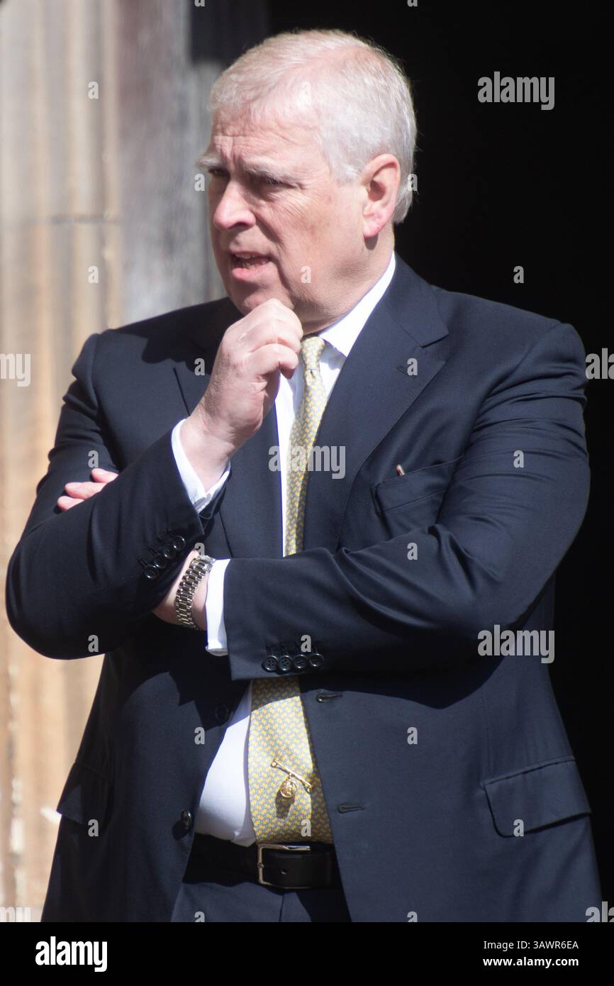 Windsor, UK. 20 Apr, 2025. Pictured: Prince Andrew - The Duke of York ...
