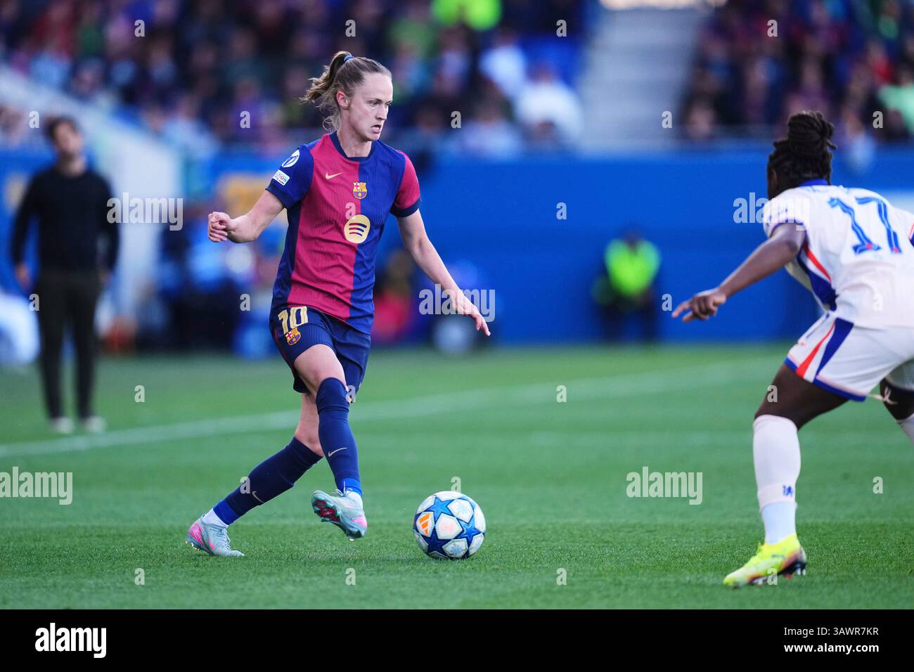 Barcelona's Caroline Graham Hansen passes the ball during the women's ...