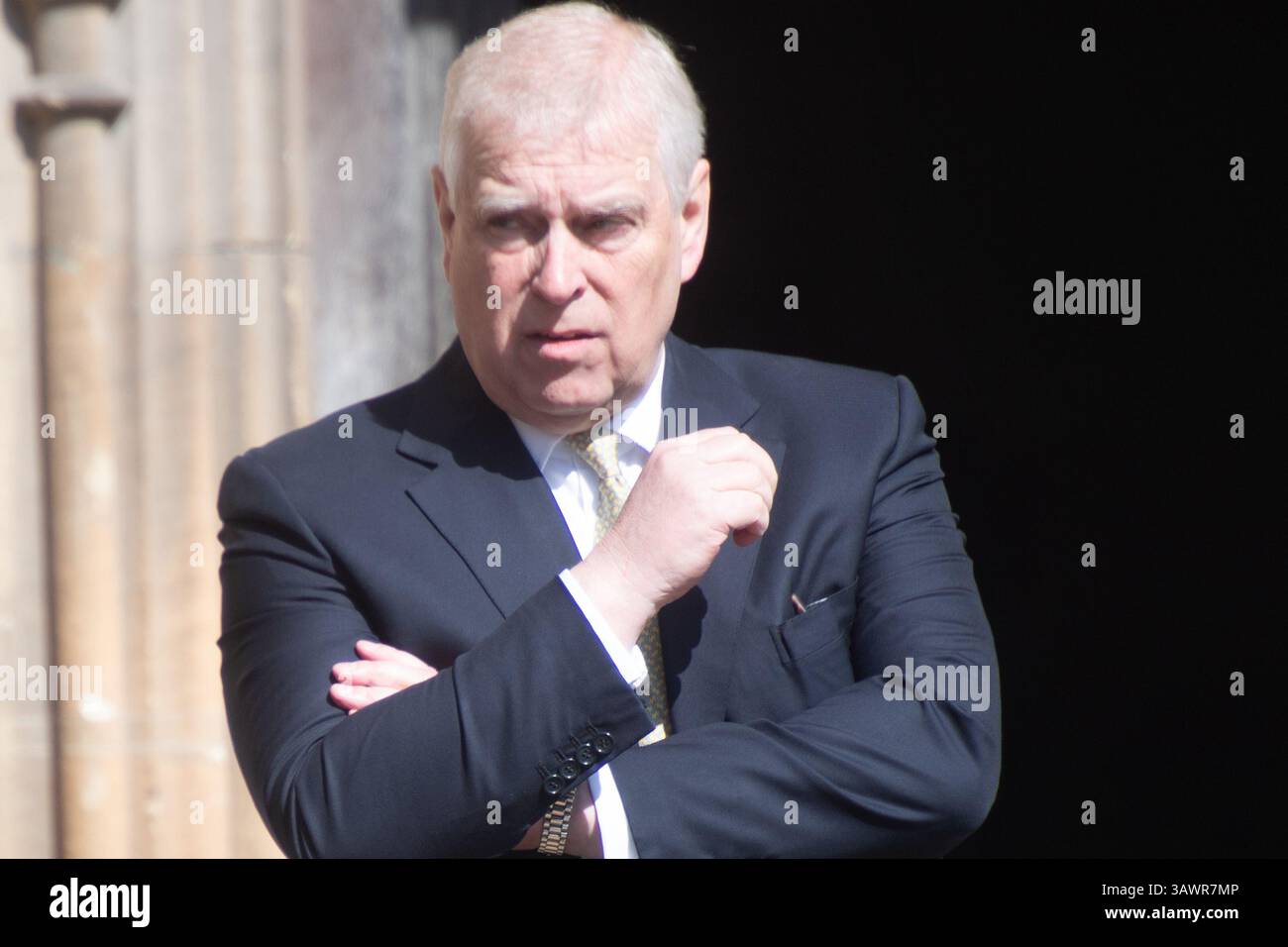 Windsor, UK. 20 Apr, 2025. Pictured: Prince Andrew - The Duke of York ...