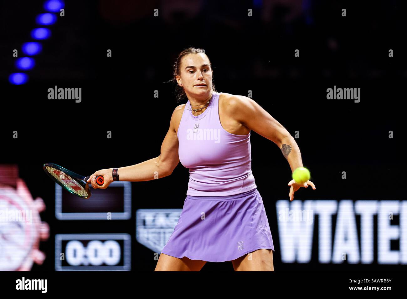 Stuttgart, Deutschland. 20th Apr, 2025. Im Bild Aryna Sabalenka Halbfinale Aryna Sabalenka vs ...