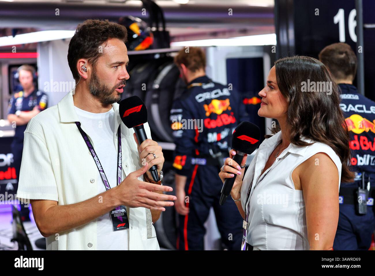 Jeddah, Saudi Arabia. 20th Apr, 2025. (L to R): Chris Medland (GBR) F1 ...